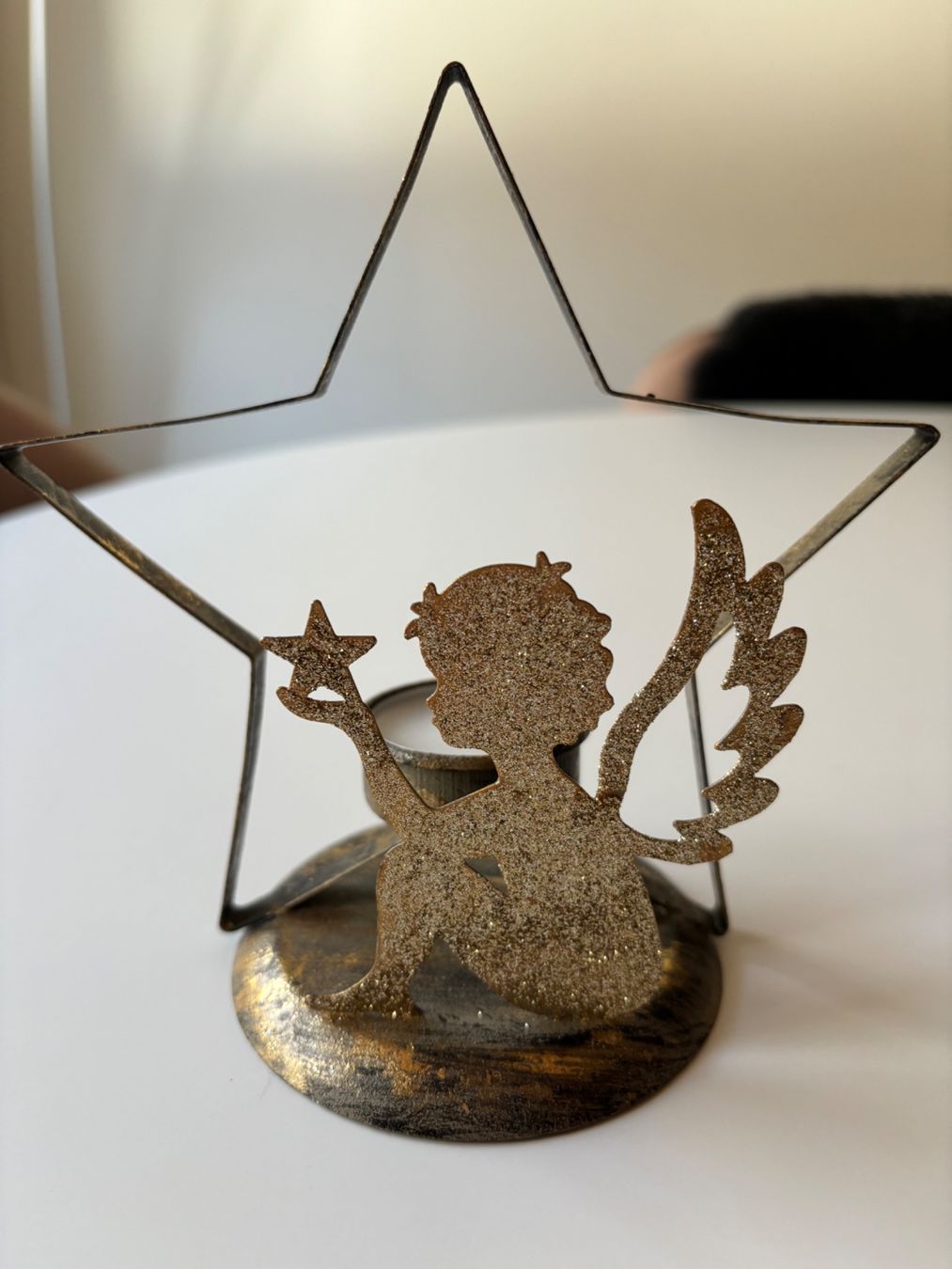 Goldiger Engel Kerzenständer, Vintage Weihnachtsdeko⭐🎄 (54) (Gebraucht ...