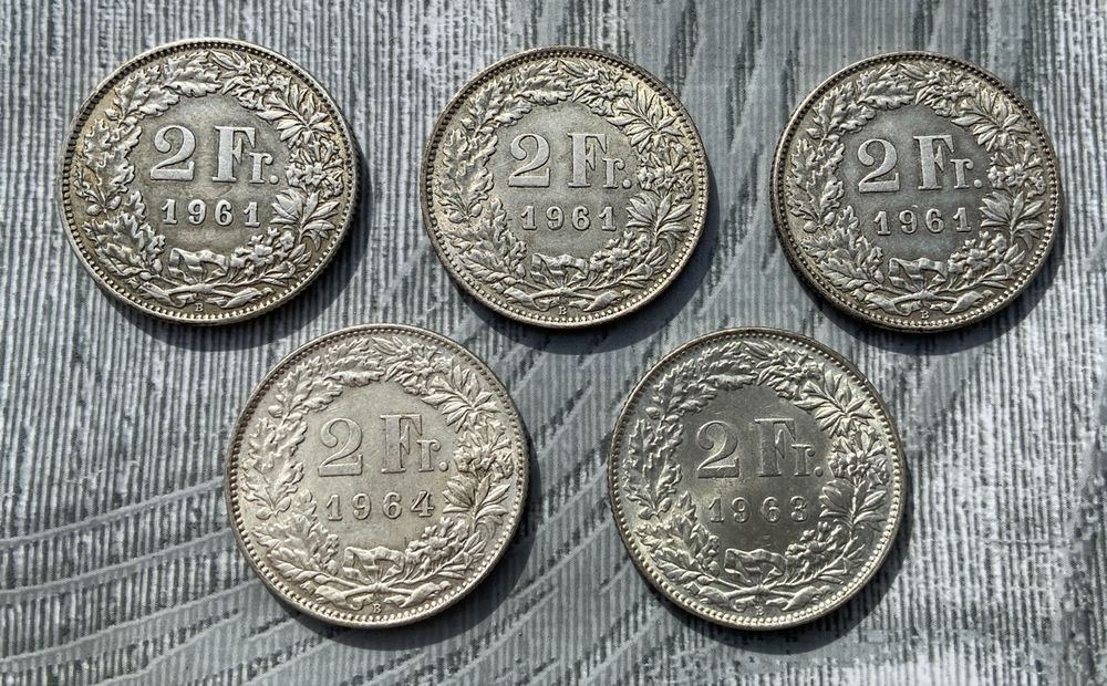 2 Franken Silber 1961, 1963 und 1964 | Kaufen auf Ricardo