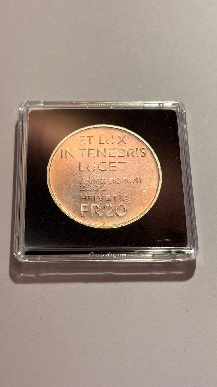 Pièce commémorative 20.- / 2000 (Lumen Christi) (D'occasion) à Fétigny ...