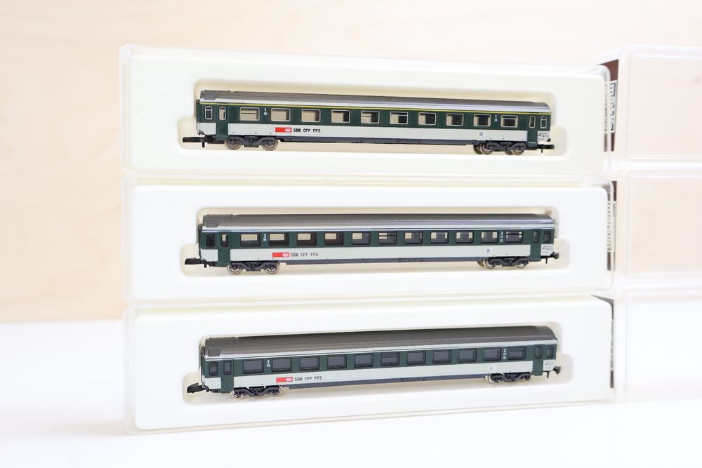 Märklin mini club 3 x SBB Personenwagen 8745 / 8746 (Gebraucht) in ...
