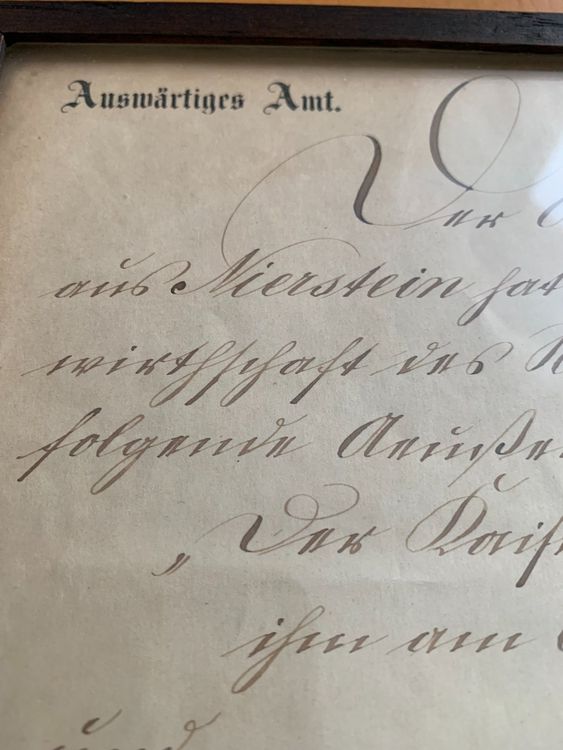 Otto Fürst von Bismarck, Autogramm, Brief (Gebraucht) in Fehraltorf für ...