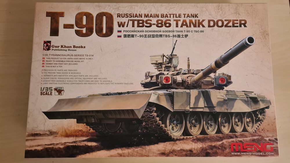 1:35 T-90 w/TBS-86 Tank Dozer, Russian MBT - Meng TS-014 (Neu (gemäss ...