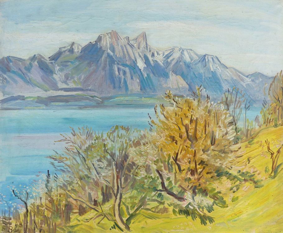 Ölgemälde "Frühling am Thunersee" von Hanni Bay (1885-1978) (Gebraucht) in Ostermundigen für CHF ...