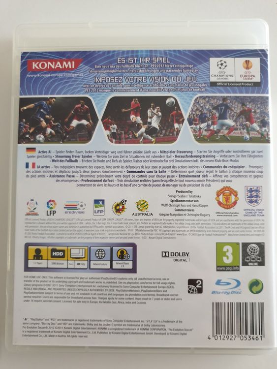 Pro Evolution Soccer 2012 / PES 2012 (PS3) (Gebraucht) in Zürich für ...