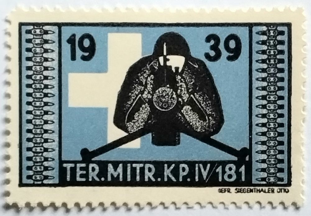 Soldatenmarke 2.WK, Ter Mitrailleur Kp IV/181, Wi Ter 376 (Gebraucht ...