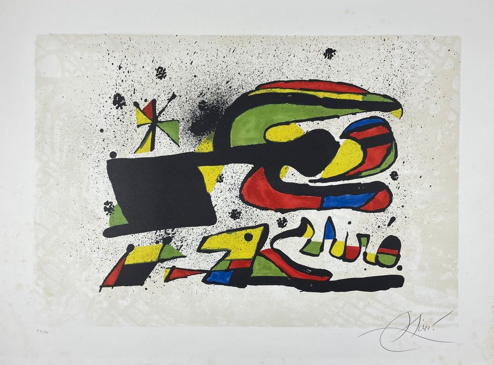 Joan Miro (1893-1983) grosse Lithographie Handsigniert | Kaufen auf Ricardo