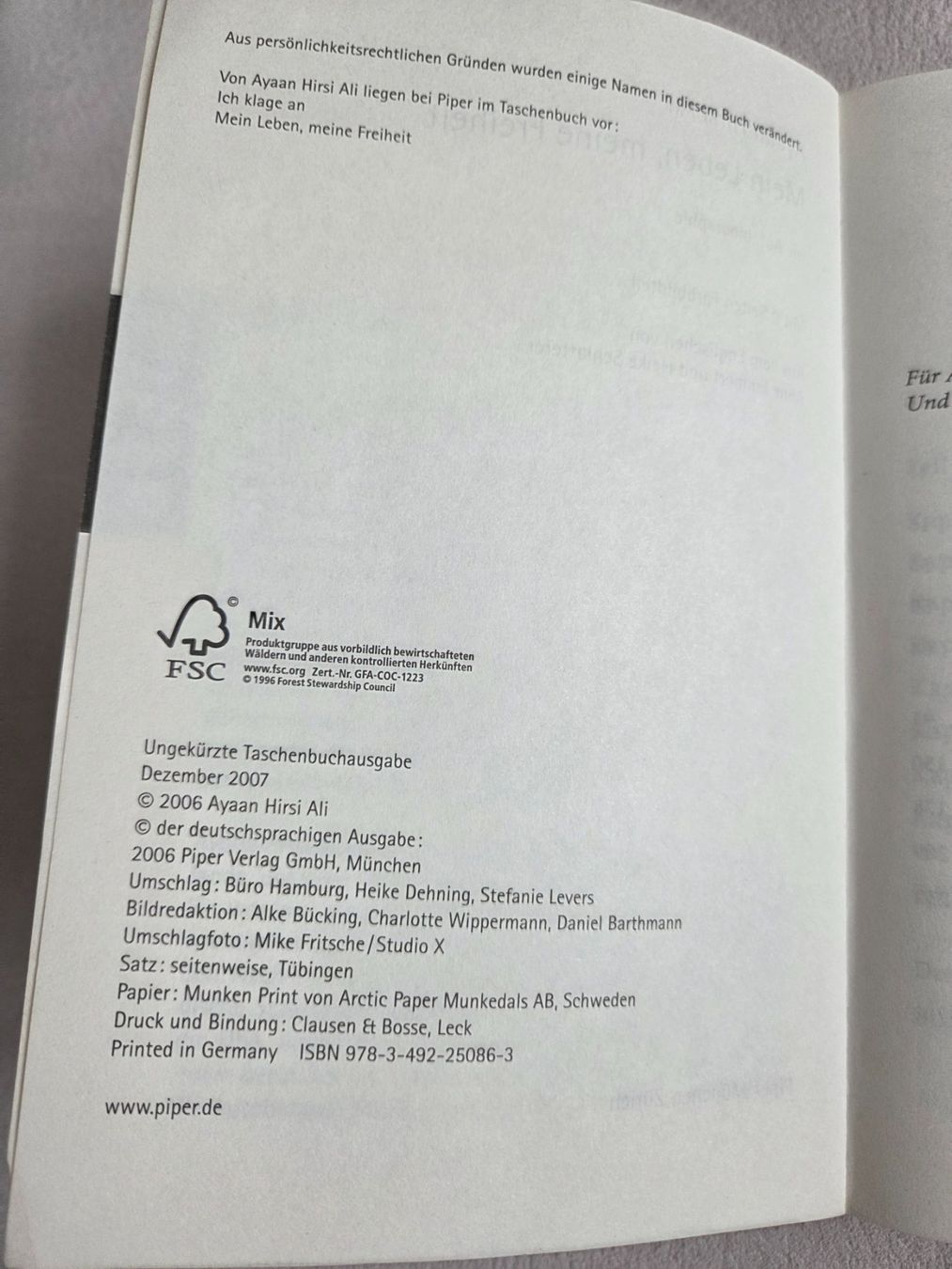 Ayaan Hirsi Ali - Mein Leben, meine Freiheit - Autobiografie (Gebraucht ...