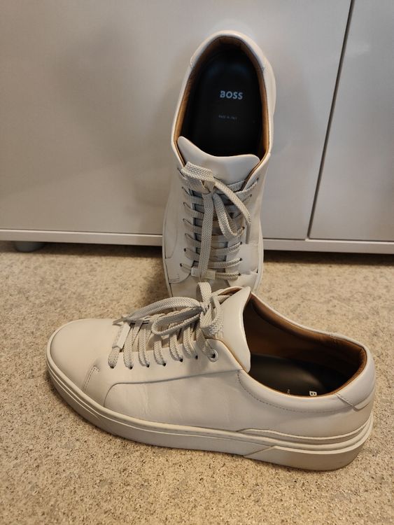 Hugo Boss Ledersneakers, weiss, Grösse 43, Top Zustand (Gebraucht) in ...