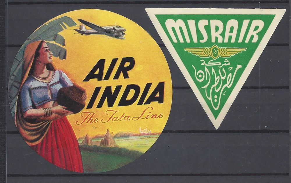 2 Werbevignetten Air India + Misrair (Gebraucht) in Gümligen für CHF 22 ...