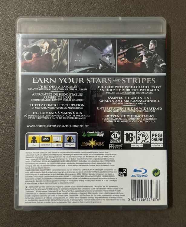 PS3 Turning Point : Fall of Liberty -schnelle Lieferung! (Gebraucht) in ...