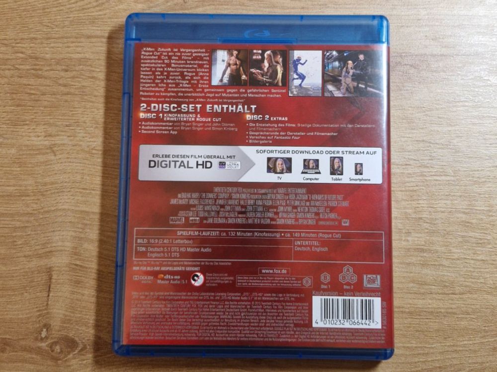 X Men Zukunft Ist Vergangenheit 2014 Bluray Gebraucht In Pfungen 2441