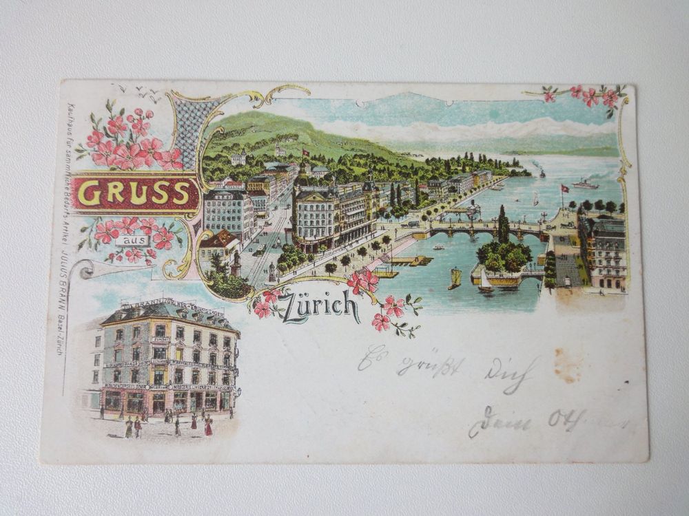 122.) AK - Gruss aus Zürich von 1899 | Kaufen auf Ricardo