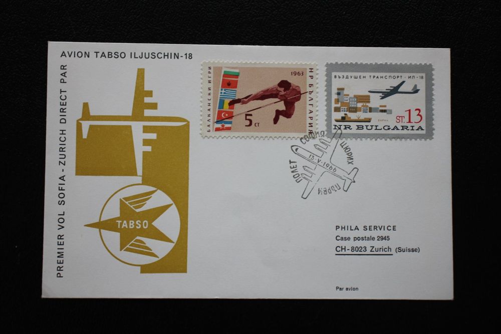 PREMIER VOL SOFIA - ZÜRICH DIRECT PAR AVION TABSO ILJUSCHIN | Kaufen ...