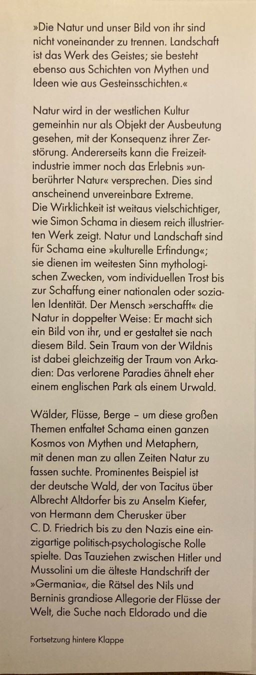 Der Traum von der Wildnis, Simon Schama, Buch (Gebraucht) in Riniken ...