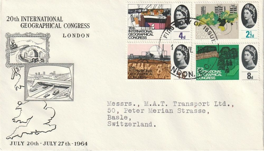 GB, 1964, illustrierter FDC, in die Schweiz | Kaufen auf Ricardo