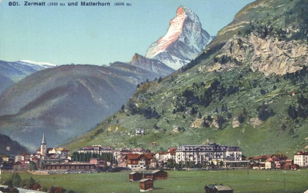 Zermat Dorf und Matterhorn, sehr alte Karte (Gebraucht) in Luzern für ...