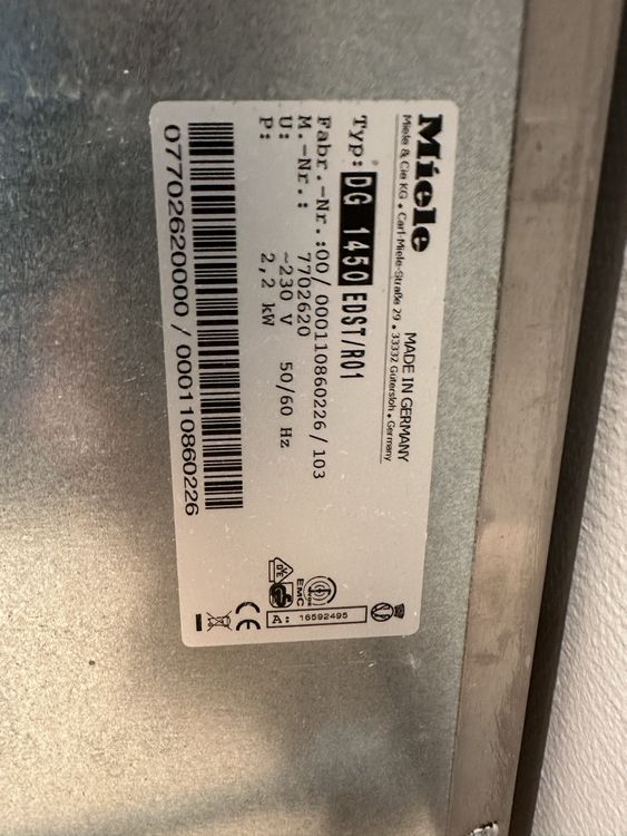 Miele DG 1450 EDST/R01 Steamer/Dampfgarer - Top Zustand! (Gebraucht) in ...