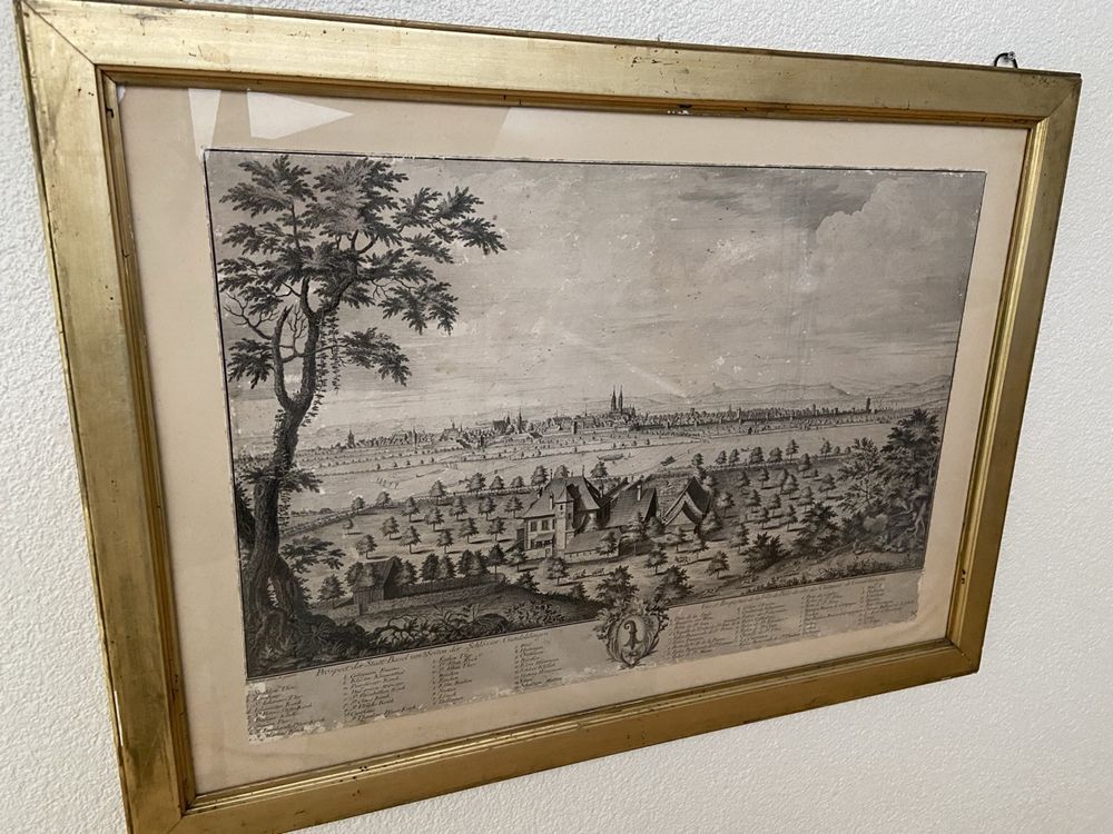 Alter grosser Kupferstich, gerahmt, Basel (Gebraucht) in Oberwil BL für CHF 150 – nur Abholung ...