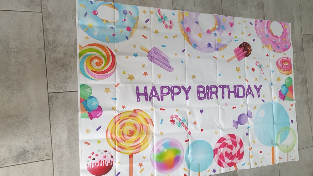 Poster "Donuts et bonbons" décoratif pour anniversaire (Gebraucht) in ...