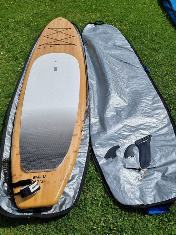 SUP Hardboard Makai Malu Bamboo 11'2 inkl. Tasche und Paddel | Kaufen auf Ricardo