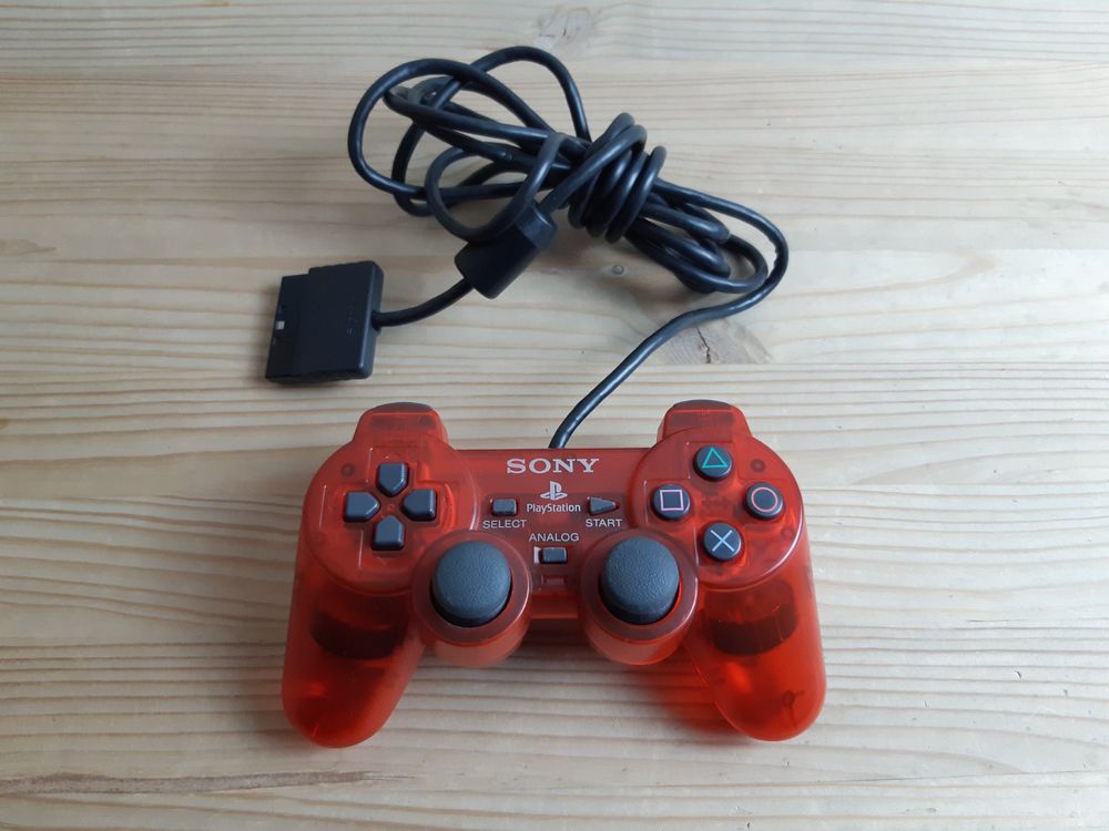 Original Sony PS2 Dualshock 2 Controller ROT transparent (Gebraucht) in ...
