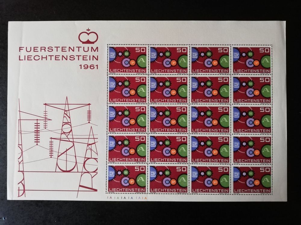 Briefmarkenbogen F. Liechtenstein 1961 PF (Neu (gemäss Beschreibung)) in Sarnen für CHF 3 – mit ...