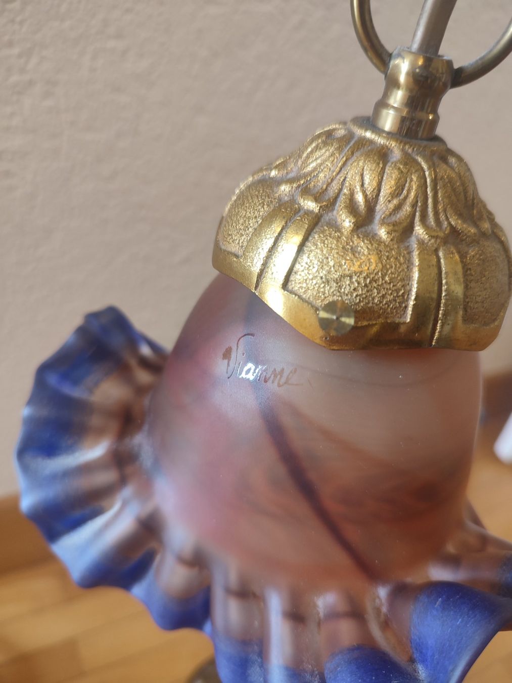 Lampe de table Art nouveau en laiton signé Vianne (D'occasion) à Bougy ...