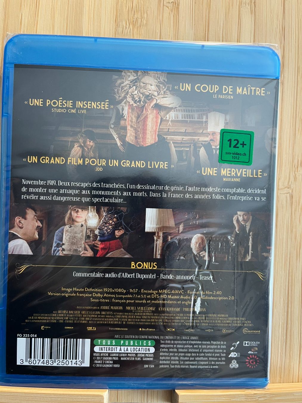 Au revoir là-haut (2017, Blu-ray, Albert Dupontel) (D'occasion) à Vevey ...