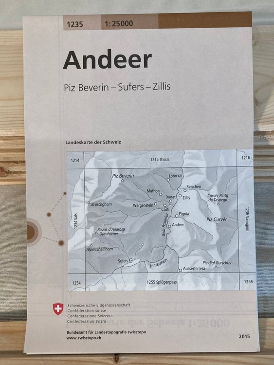 Karte 1:25 000 Andeer Neu Ungebraucht (Neu (gemäss Beschreibung)) in Steffisburg für CHF 8.9 ...