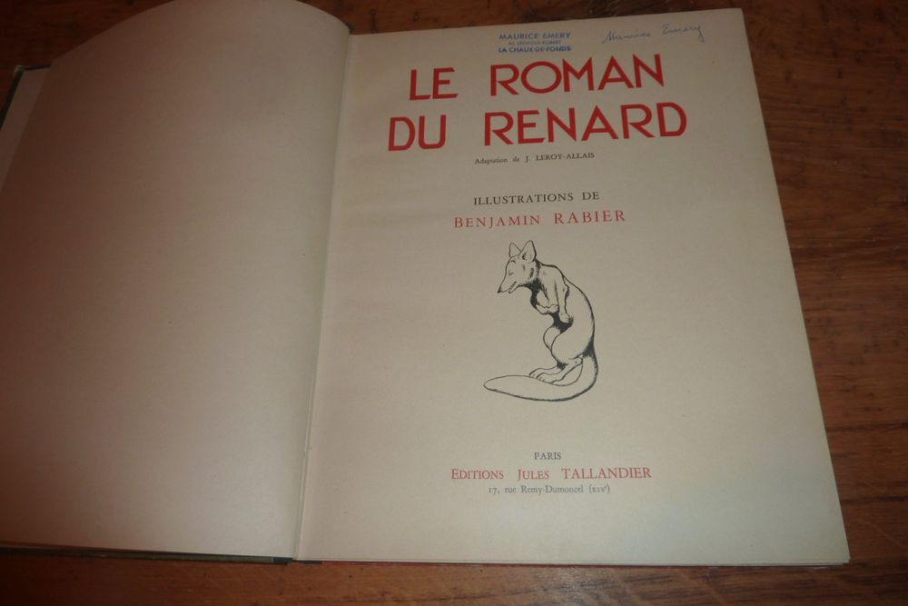 Le Roman du Renard,Illustrations, Benjamin Rabier (Gebraucht) in Lausen für CHF 28 – mit ...
