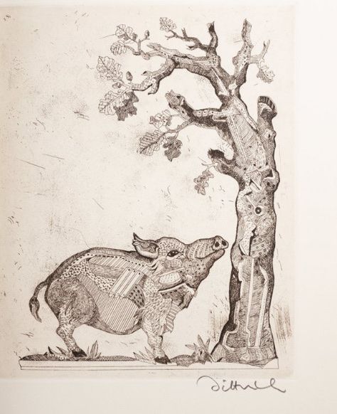 Lessing: Ausgewählte Fabeln mit 5 sig. Radier. S. Dittrich (Gebraucht ...