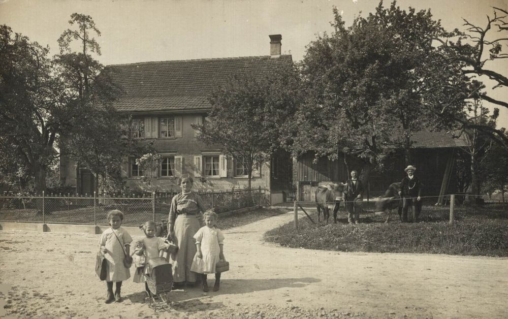 Bauernfamilie mit Stier und Bauernhof (Gebraucht) in Bronschhofen für CHF 30 – mit Lieferung auf ...