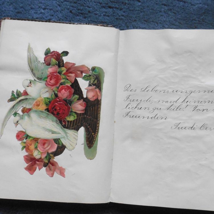 Poesie-Album,Gold/Präge,Glanzbilder,Litho,1917,Kinder,Blumen (Gebraucht) in Lausen für CHF 6 ...