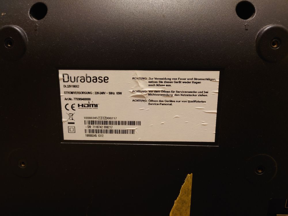 tv durabase (Gebraucht) in Courroux für CHF 50 – nur Abholung auf ...