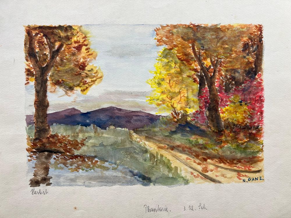 Herbstlandschaft Aquarell Signiert. | Kaufen auf Ricardo
