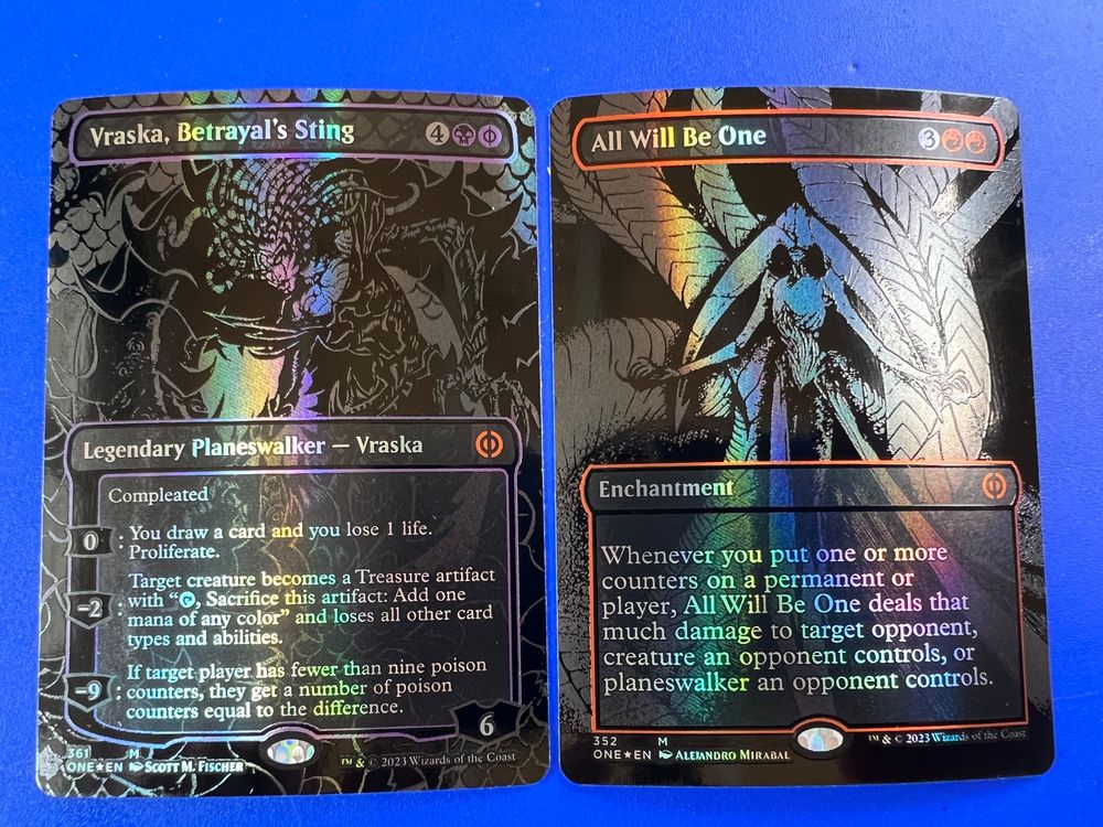 Magic - "Vraska Betrayal's Sting" & "All will be one" Karten (Gebraucht ...