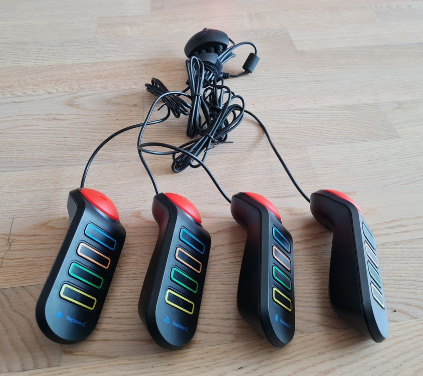 Original PS2 BUZZ Controller 4er-Set - inkl Adapter (Gebraucht) in ...