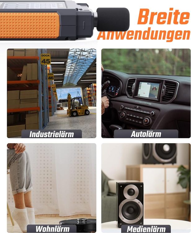 Pro Schallpegelmesser - Dezibel Messgerät 30–130 dB (Neu und ...