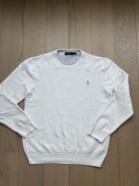 Polo Ralph Lauren Pulli, weiß, Gr. L, 2 kleine Flecken (Gebraucht) in ...