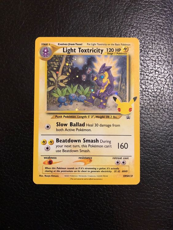 Light Toxtricity holo Promo SWSH137 25th anniversary Ab 1 (Gebraucht ...