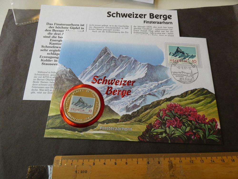 Uganda 1996, Münzbrief - Schweizer Berge Finsteraarhorn | Kaufen auf Ricardo