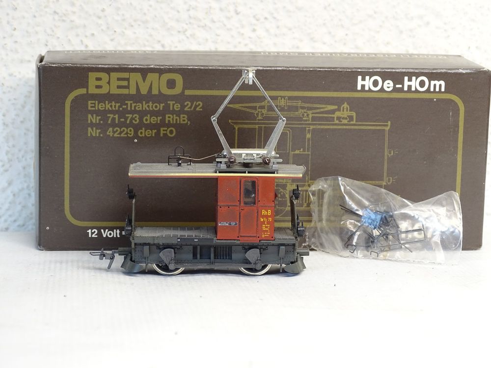 Bemo 1271 206 RhB Traktor Te2/2 73, Braun, H0m, OVP (Gebraucht) in ...