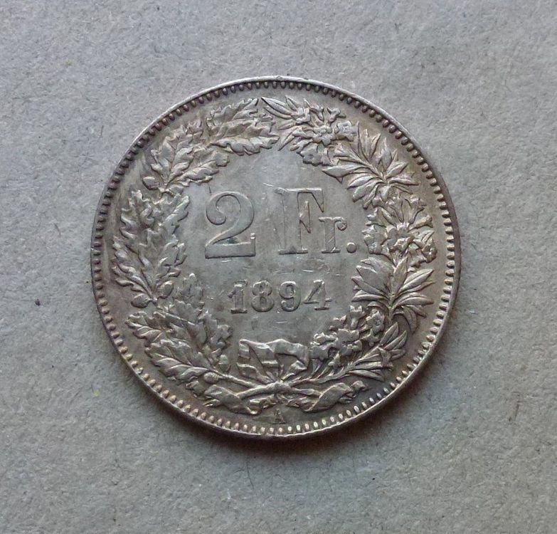 Top ++ 2.- Franken 1894, gute Erhaltung (Gebraucht) in Walkringen für CHF 180 – mit Lieferung ...