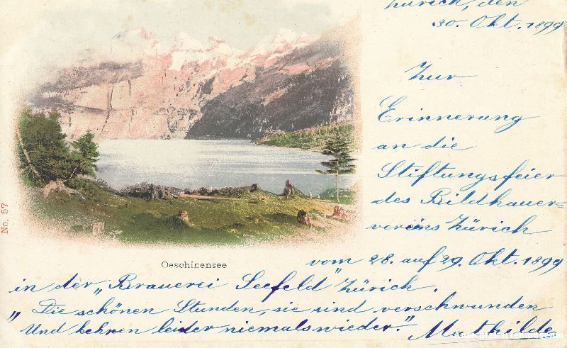 Oeschinensee - Litho + 1899 (Gebraucht) in Emmenbrücke für CHF 4 – mit Lieferung auf Ricardo kaufen