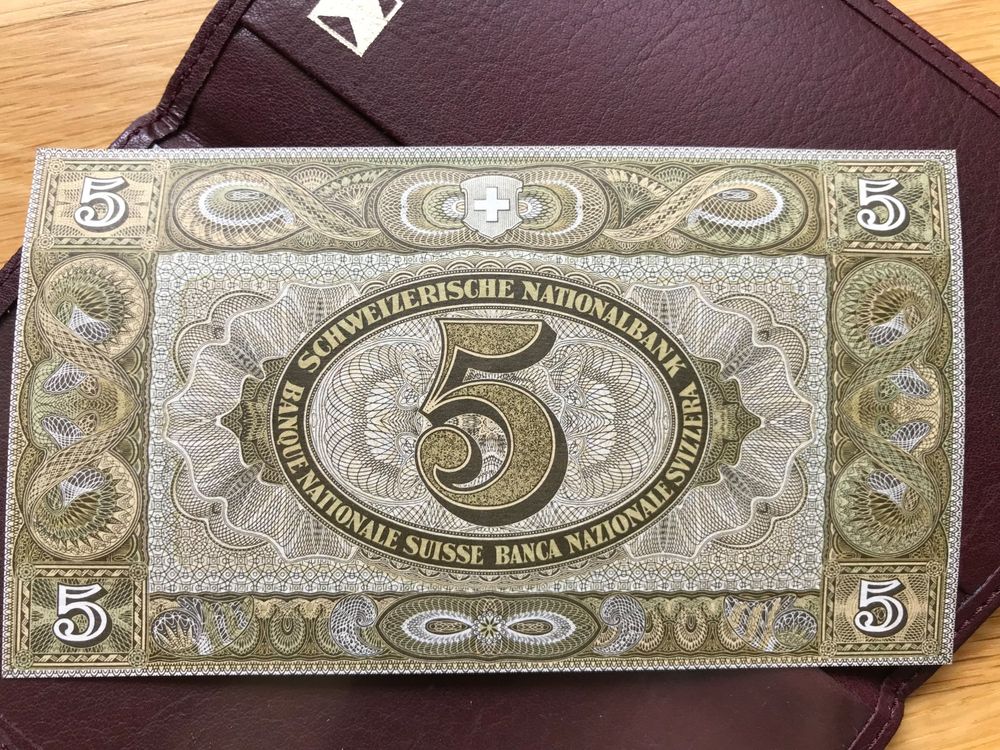 5 Franken Note Tell ungefaltet 1952 (Neu (gemäss Beschreibung)) in ...