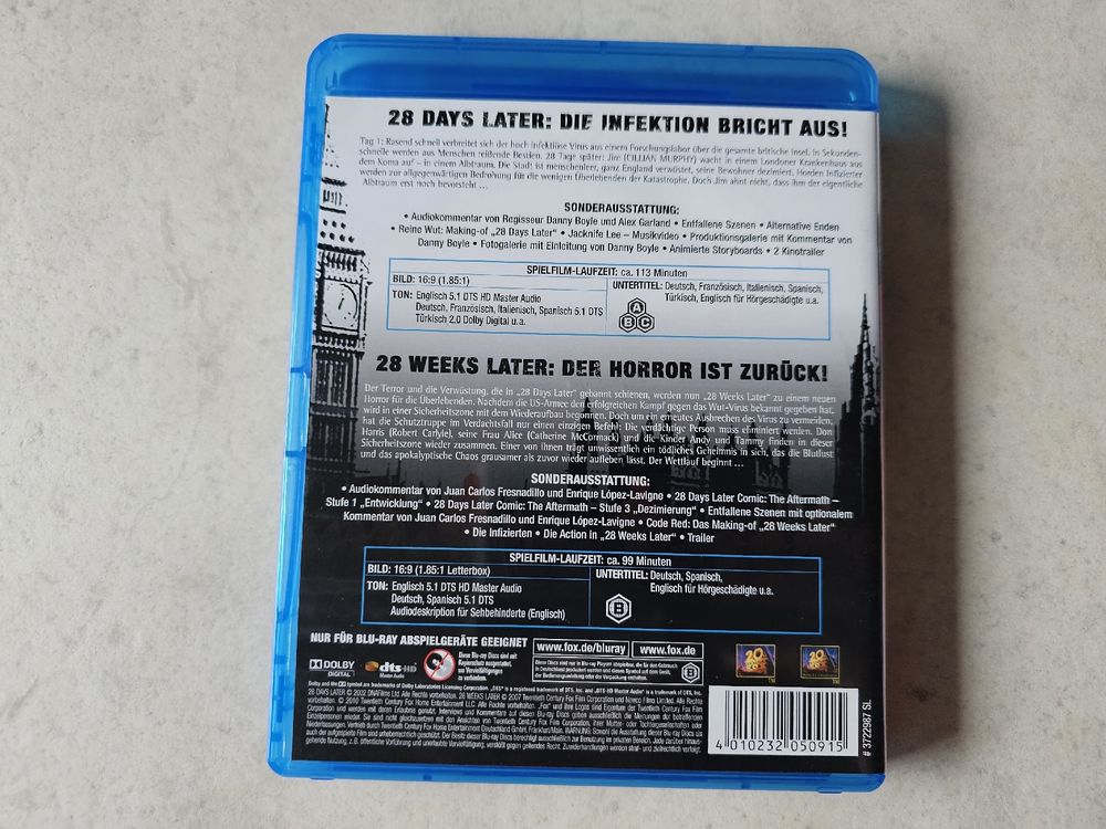 28 Days Later & 28 Weeks Later / 2 Disc Bluray (Gebraucht) in Schneisingen für CHF 18.9 – mit ...