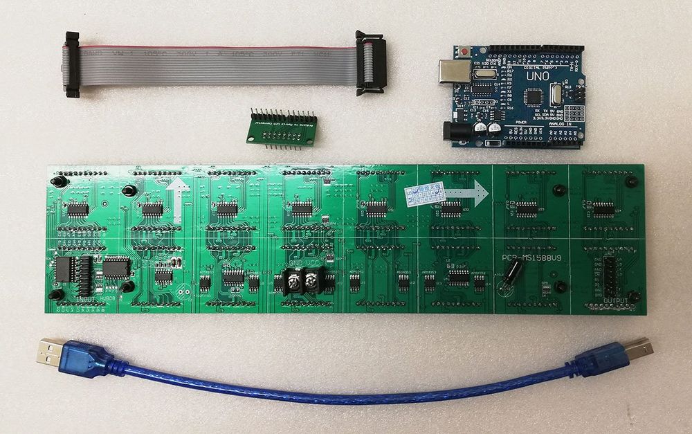 LED Dot Matrix Display 64x16 für Arduino und ESP, ROT color | Kaufen ...