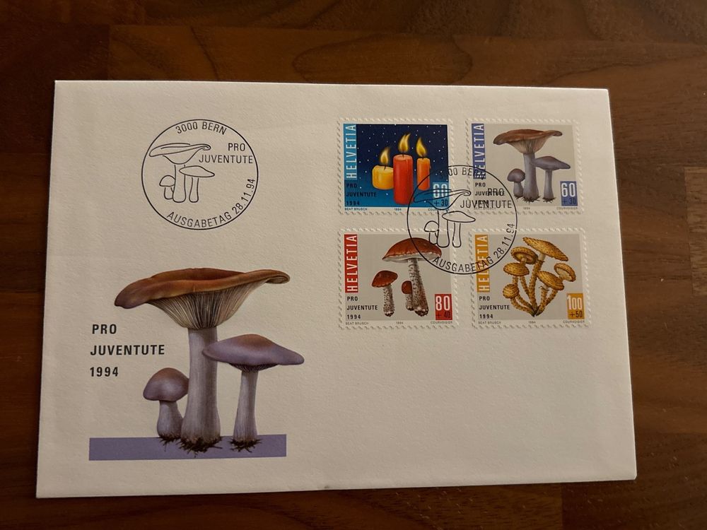 Pro Juvente 1994 Briefmarken Set Schweiz Pilze 🍄🍄🍄 (Neu und ...
