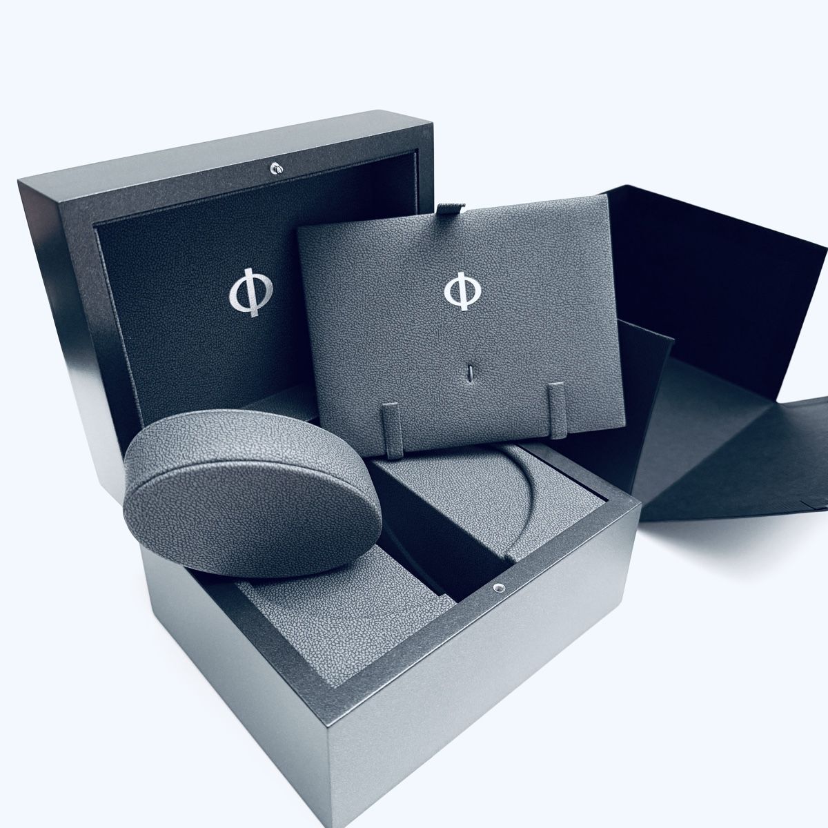 Baume und Mercier Uhrenbox Anthrazit. OHNE UHR. (Neu (gemäss ...