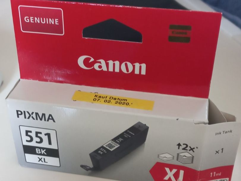 PIXMA 551 Canon Patrone Schwarz XL (Neu und originalverpackt) in ...